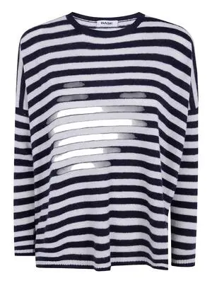 BASE BASE "b8512.602 593" Striped Round Neck Sweater