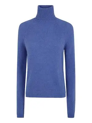 BASE Alpaca Blend Turtleneck Sweater - Blue