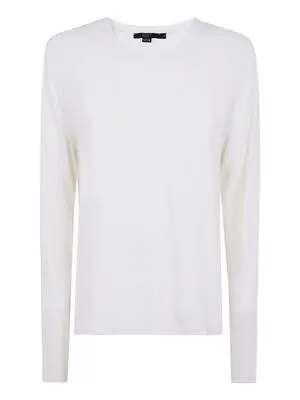 Seventy Jersey Crepe Round Neck Sweater - White