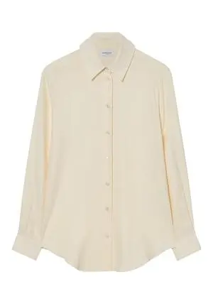 Serena Bute Silk Classic Shirt - Ecru