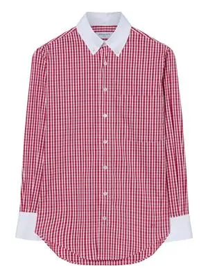 Serena Bute Cotton Johnny Shirt - Red