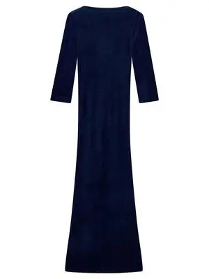 Giorgio Armani Shiny Chenille Midi Dress - Blue