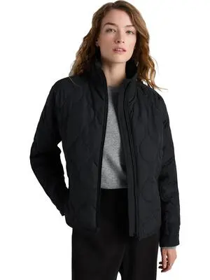 Quince Featherless Packable Quilted Puffer Jacket - Black
