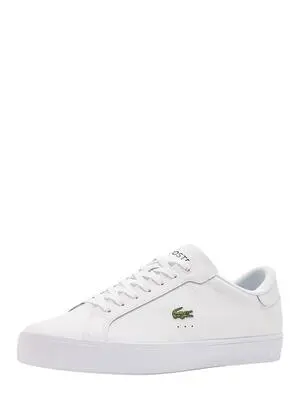 Lacoste Powercourt Graphic Leather Sneakers - White