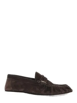 Saint Laurent Le Loafer Suede Leather Loafers - Brown