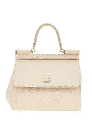 Dolce & Gabbana Dauphine Leather Medium Sicily Top Handle Bag - Pink