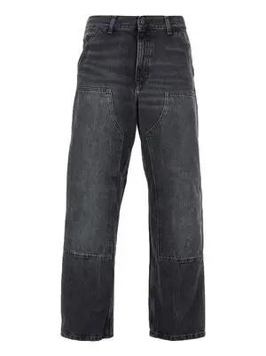 Carhartt Work In Progress Double Knee Denim Pants - Black