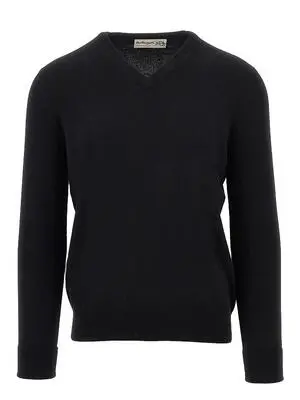 BALLANTYNE V-neck Cashmere Sweater - Black