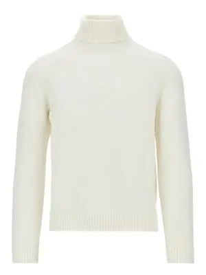 DRUMOHR Merino Wool Knitted Turtleneck - White