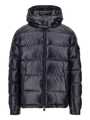 Moncler Moncler Maya Hooded Down Jacket Blue