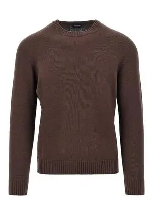 DRUMOHR Merino Wool Knitted Sweater - Brown