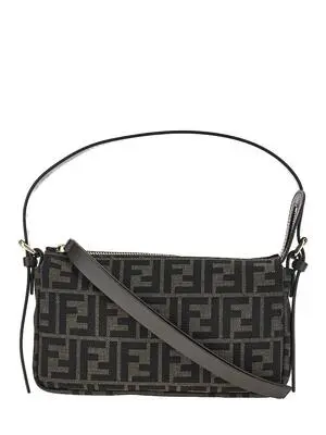 FENDI FENDI Zip Top FF Motif Jacquard Bag