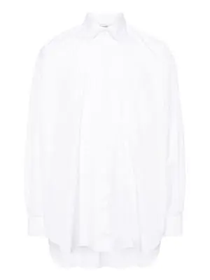 Vetements Logo-tag Cotton Shirt - White
