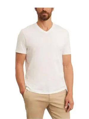 Vince V-collar Short-sleeved T-shirt - White