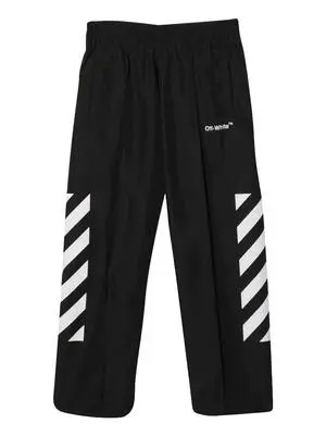 Off-White Logo Print Track Pants - Black