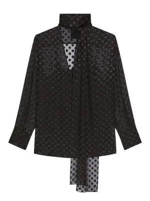 Givenchy Polka Dot Printed Blouse - Black