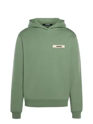 Jacquemus Typo Drawstring Hoodie - Light Green