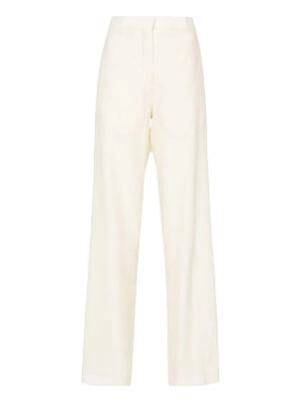 Fabiana Filippi Pressed-crease Wide-leg Trousers - White