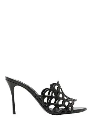 SERGIO ROSSI Open-toe Stiletto Heeled Sandals - Black