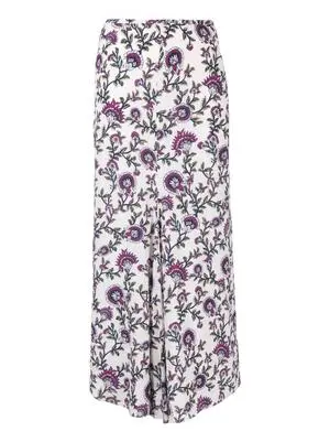 Isabel Marant Étoile High-waisted Floral-print Skirt - White