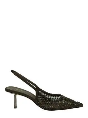 LE SILLA Gilda 60mm Embellished Slingback Pumps - Black