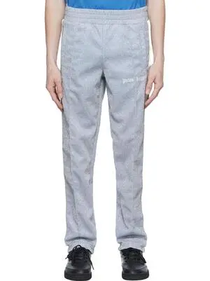 Palm Angels Metallic Logo-embroidered Track Pants - Gray