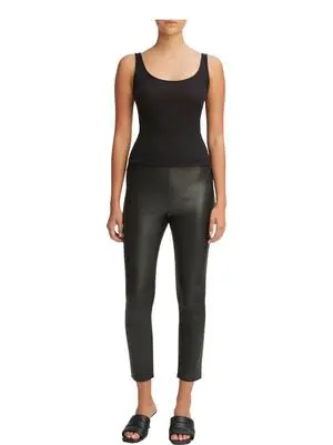 Vince Leather Leggings - Black