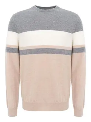 Peserico Striped Crewneck Jumper - Nude