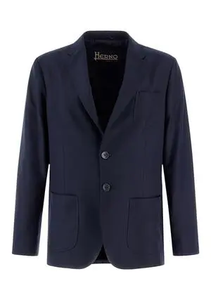Herno Single-breasted Tailored Blazer - Blue