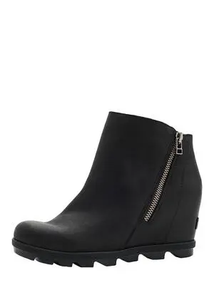 Sorel Joan Rhapsody Zip Wedge Ankle Boots - Black