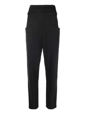 Isabel Marant Étoile High-waisted Tapered Trousers - Black