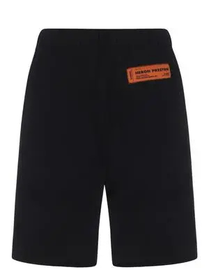 HERON PRESTON Heron Preston Logo Patch Organic Cotton Knee-Length Shorts