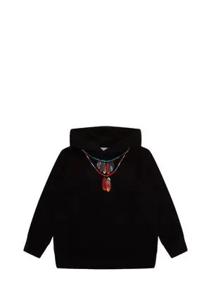 MARCELO BURLON COUNTY OF MILAN Graphic Print Pullover Hoodie - Black