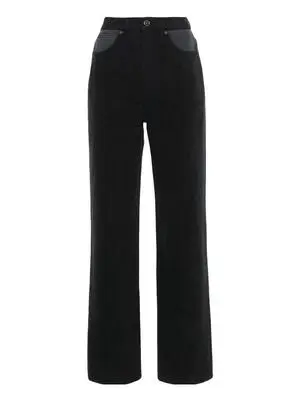 ROTATE BY BIRGER CHRISTENSEN Two-tone Tapered Jeans - Black