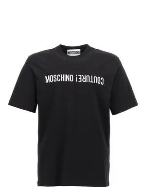 Moschino Logo-print Cotton T-shirt - Black