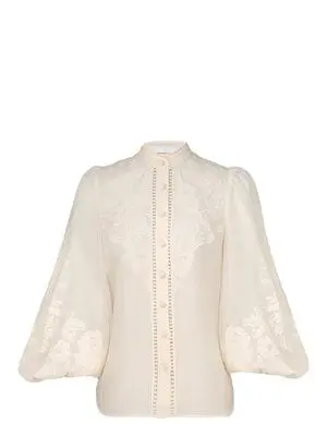 Zimmermann Ottie Embroidered Blouse - White