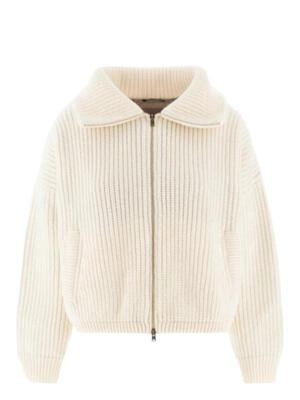 Herno Wool Zipped Cardigan - White