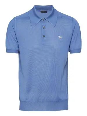 Prada Cashmere Polo Shirt - Pilot Blue