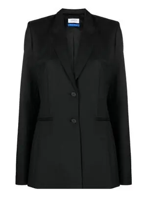 Off-White Single-breasted Jacket With Peak Lapel - Black