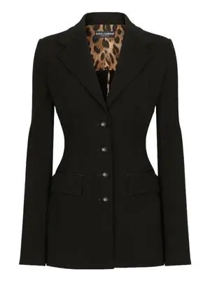 Dolce & Gabbana Milano Stitch Single-breasted Jersey Jacket - Black