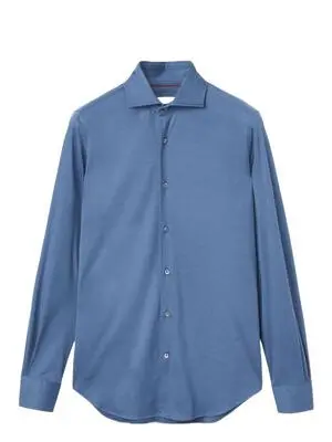 Loro Piana Buckle Long-sleeved Shirt - Blue