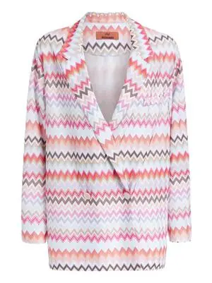 Missoni Zigzag Double-breasted Tailored Blazer - Sm96q