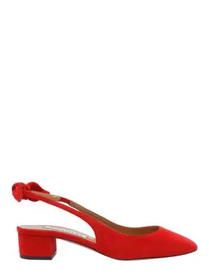 AQUAZZURA Bow-tie Slingback Pumps - Red