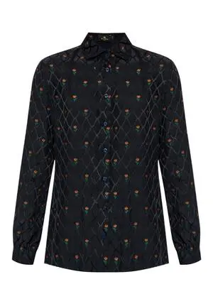 ETRO Etro Floral Embroidered Long Sleeve Shirt