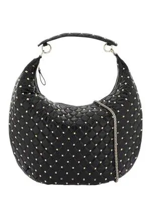 Valentino Garavani Rockstud Spike Zip-up Shoulder Bag - Black