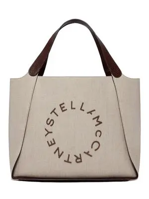 Stella McCartney Logo-appliqué Top Handle Bag - Nude