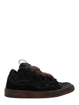 LANVIN Curb Low-top Sneakers With Logo Embellishment - Black