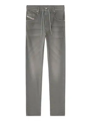 DIESEL® Diesel Mid-Rise Tapered Leg Jeans With Zippered Fly Grey