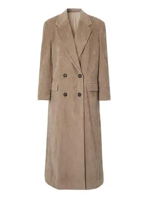 Brunello Cucinelli Double-breasted Long Coat - Brown
