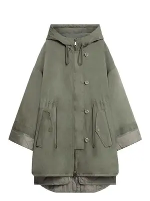 Max Mara Double-sided Waterproof Cotton Parka - Khaki